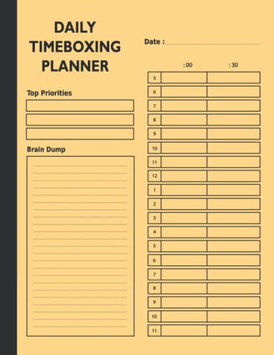 Amazon.com: Daily Timeboxing Planner: Daily Time boxing Journal, daily ...