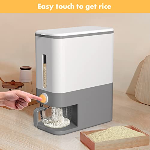 SEE SPRING 25 Lbs Rice Dispenser, Rice Container Storage with Lid ...