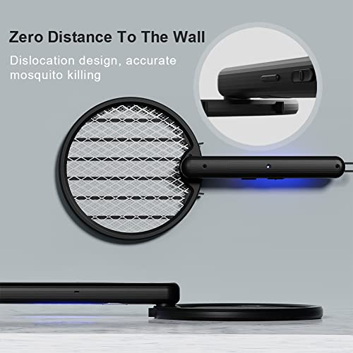 Bug Zapper Electric Fly Swatter, Rechargeable Bug Zapper Racket with 2 ...