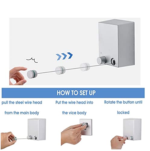 Buy Kixre Retractable Clothesline Indoors, Retractable Clothes Line ...