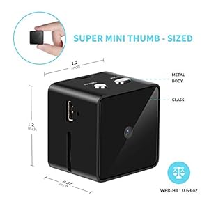 Mini Cube Spy Hidden Camera Full HD 1080P with Motion Detection, Metal ...