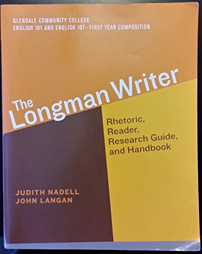 Amazon.com: The Longman Writer Rhetoric, Reader, Research Guide, and ...