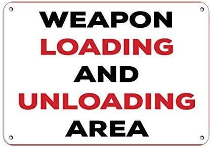 Amazon.com: GUOCHZL New Metal Aluminum Sign Weapon Loading and ...