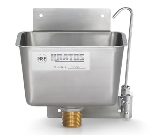 Kratos 8" Wide Commercial Ice Cream Dipper Well with Faucet, Stainless ...