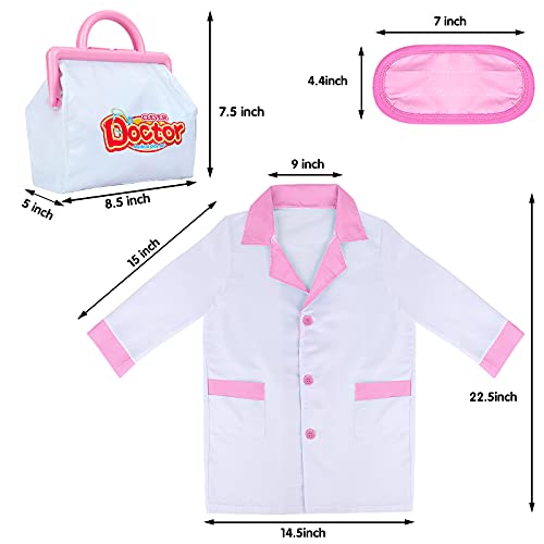 INNOCHEER Pink Doctor Kit for Kids, 25 Pieces Doctor Kit for Toddlers ...