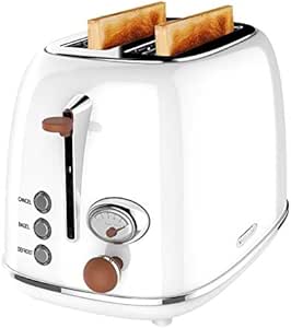 Amazon.com: Toaster 2 slice, KitchMix Retro Stainless Steel Toaster ...