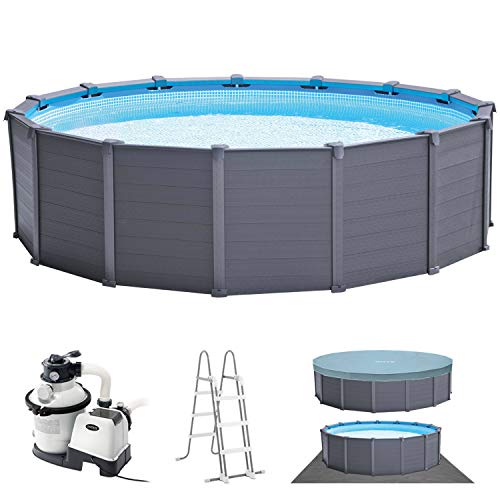 Intex Kit Piscine Graphite Ronde 4.78 X 1.24 M reconditionné | Reepeat