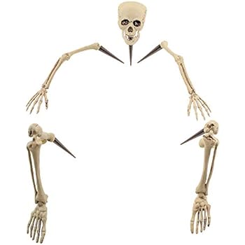 Amazon.com : Halloween Haunters 12 Piece Bag of Plastic Skeleton Skull ...