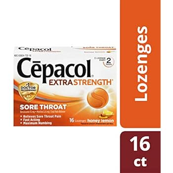 Amazon.com: Cepacol Extra Strength Sore Throat Relief Lozenges, Honey ...