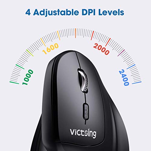 VicTsing Ergonomic Mouse, 2021 Classic Vertical Wireless Mouse 2.4G ...