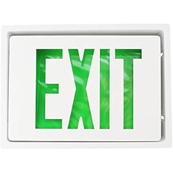 Lithonia Lighting LE S 1 R EL N SD Aluminum LED Emergency Exit Sign ...