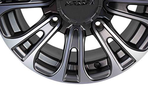 14 inch MASSFX QUAKE 14x7 4/156 ATV UTV Rims Gun Metal Grey Finish RZR ...