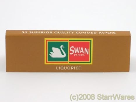 Amazon.com: Swan Liquorice Cigarette Rolling Papers - 10 Packets ...