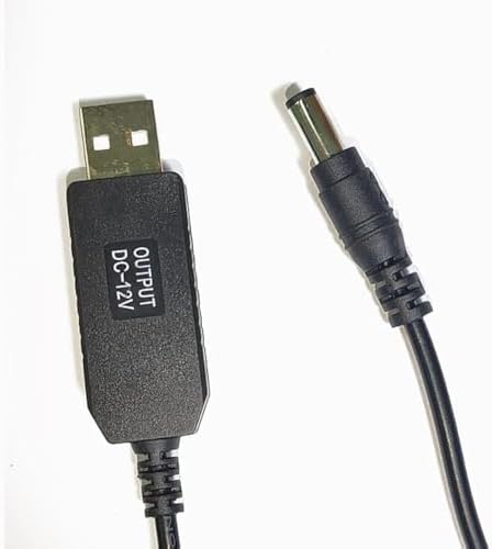Router Power Cable Using Power Bank USB Port 5V to 12V Converter [1M ...