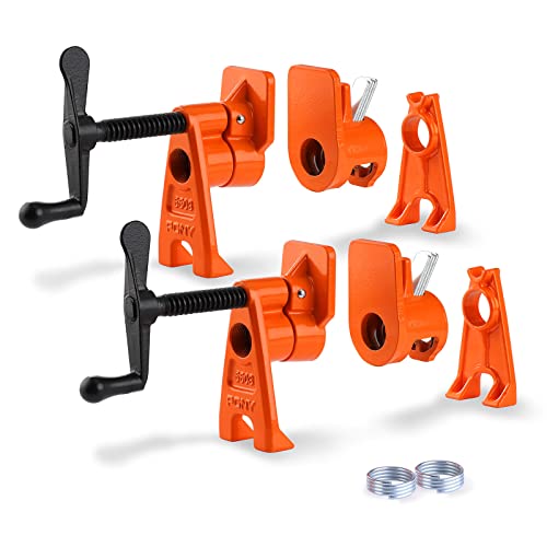 PONY PRO Pipe Clamps 3/4 Inch , 2-Pack Heavy-Duty Wood Gluing Pipe ...