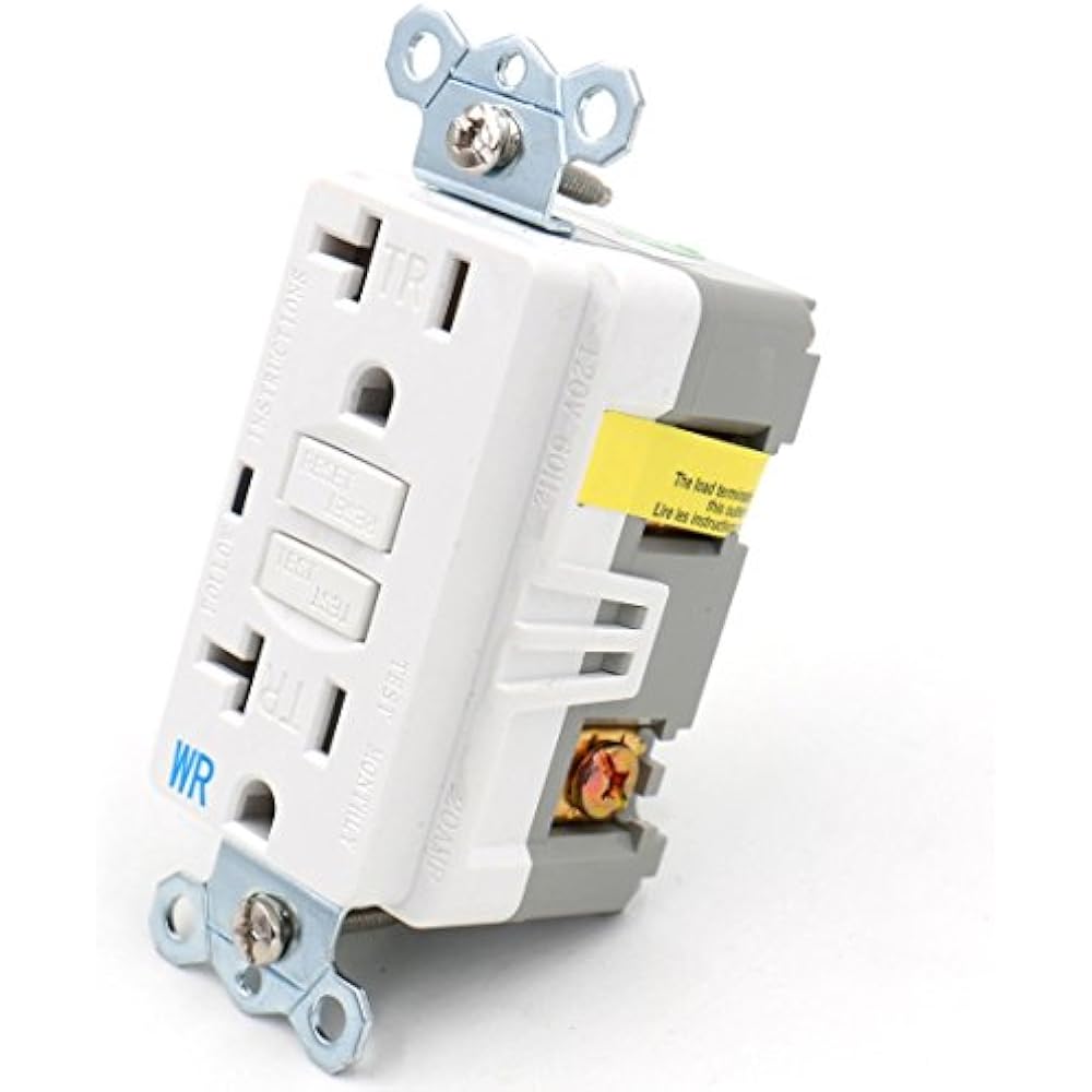 GFCI Outlet Receptacle 20Amp 120VAC 60Hz Weather-Resistant And Tamper ...