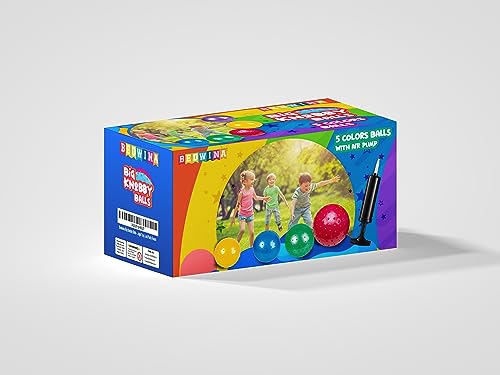 Bedwina Big Knobby Bouncy Balls, Fun for Toddlers and Kids – Plus Added ...