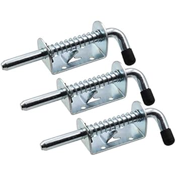 Amazon.com: LBY 3pcs Metal Lock Barrel Bolt Spring Loaded Latch,5.04 ...