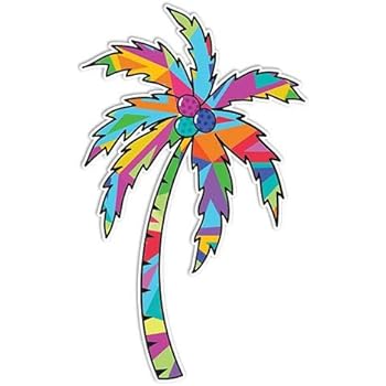 Amazon.com: Palm Tree Sticker Beach Decal by Megan J Designs - Laptop ...