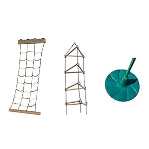 Amazon.com: Cargo Climbing Net, Triangle Rope Ladder and Disc Swing ...