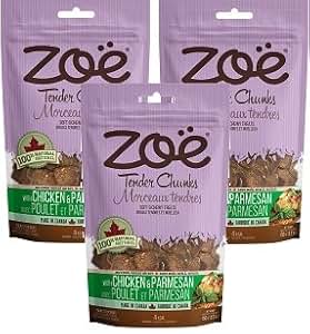 Amazon.com : (3 Pack) Zoe Chicken and Parmesan Dog Treats - 5.2 Ounce ...