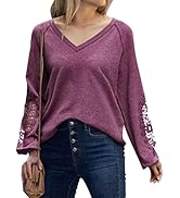 PRETTYGARDEN Women's Short Sleeve Casual T Shirts Summer Ruffle Plain ...