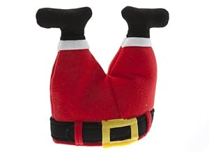 Novelty Christmas Santa Hat - Father Christmas Legs Stuck in Chimney ...