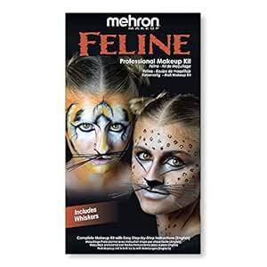 Amazon.com : Mehron Makeup Premium Character Makeup Kit (Feline/Cat ...