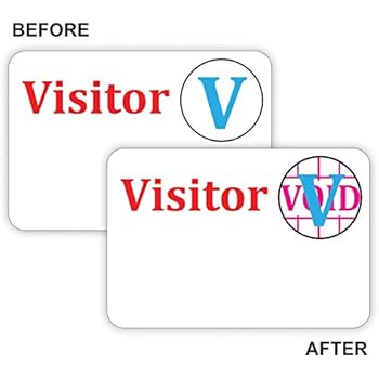 Amazon.com : 10- Reusable / Rewritable Custom Visitors Badges (10 ...