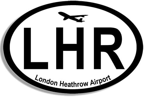 Amazon.com: American Vinyl Oval LHR London Heathrow Airport-Code ...