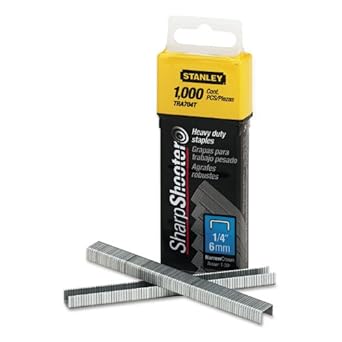 Stanley TRA704T, 1/4-Inch/6mm Heavy Duty Staples, 1000 per Pack (2 Pack ...