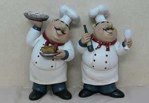 Amazon.com: Fat Chef Kitchen Set Figures Table Art Statue Bistro ...