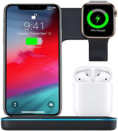 Torteco 3 in 1 Wireless Charger, Qi Fast Charger for Phone Watch ...