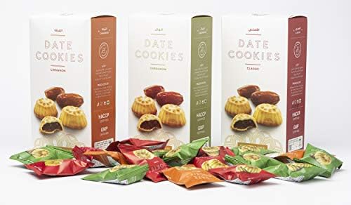 Nakheel Alya Flavored Date Cookies - Classic, Cardamom & Cinnamon - 1 ...