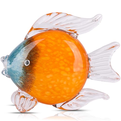 Large Glass Fish Figurines Hand Blown Glass Fish Statue and Sculpture ...