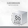 Antimony Cube - Metal Element Cubes - Laser Engraved Density Cube Set ...