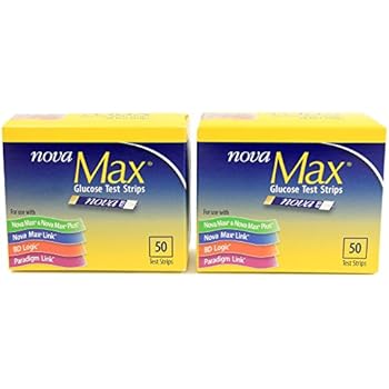 Amazon.com: Nova Max Glucose Test Strips 50 ct - Pack of 2: Industrial ...
