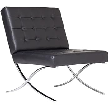 Amazon.com: Rust Colored, Faux Leather Accent Chair, Beautiful Modern ...