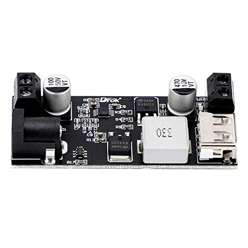 Buck Converter 12v to 5v, DROK 5A USB Voltage Regulator DC 9V-36V Step Down to DC 5V-5.3V 5.2V 3 ...