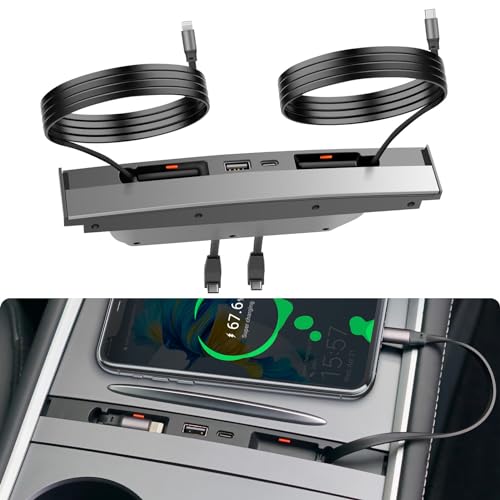 USB Hub Docking Station for Tesla Model Y & Model 3 Central Control ...