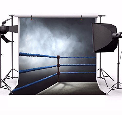LFEEY 6x6ft Boxing Ring Corner Backdrop for Photos Squared Circle ...