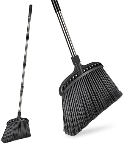Masthome Heavy Duty Outdoor Broom, 38cm Wide Garden Sweeping Brush With ...