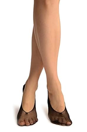 Black Fishnet Footies - Footsies Socks at Amazon Women’s Clothing store: