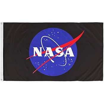 Amazon.com : UNITED STATES NASA FLAG 18'' x 12'' cords - US NATIONAL ...