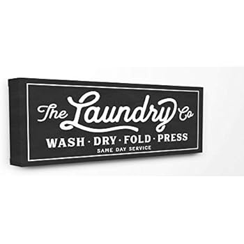Stupell Industries Home Décor Laundry Symbols Guide Typography Wall Plaque Art, 10 x 0.5 x 15 ...