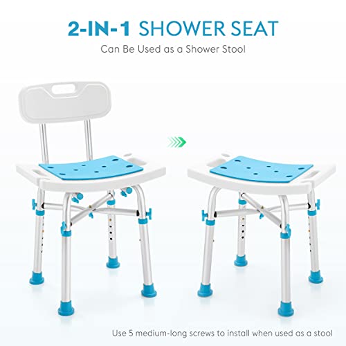 Shower Bench HEAO Heavy Duty (500lb Capacity) - Adjustable Height With ...