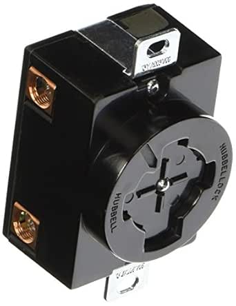 Hubbell HBL20403 - Receptáculo Hubbellock, 30 A, 600 V, 3 polos, 4 ...