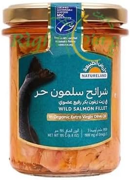 Natureland Wild Salmon Fillet in Organic Extra Virgin Olive Oil 195g ...