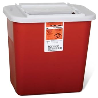 20 Pc Biohazard 2 Gallon Multipurpose Sharps Container Lid Medical Aid ...