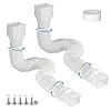 plusgutter 2 Pack Rain Gutter Downspout Extensions, Flexible Downspout ...